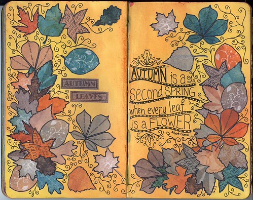 Autumn Leaves Art Journal Page - perfectly4med: Artist at ...